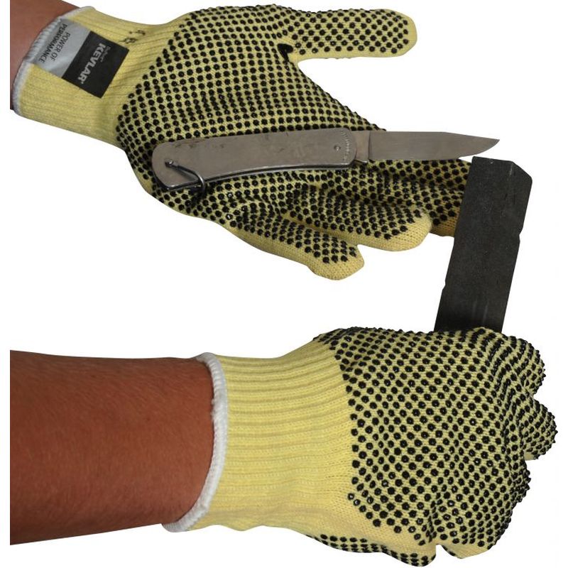 Medium Weight PVC Dotted Kevlar Gloves KKM10DD - SafetyGloves.co.uk Medium Weight PVC Dotted Kevlar Gloves KKM10DD - SafetyGloves.co.uk