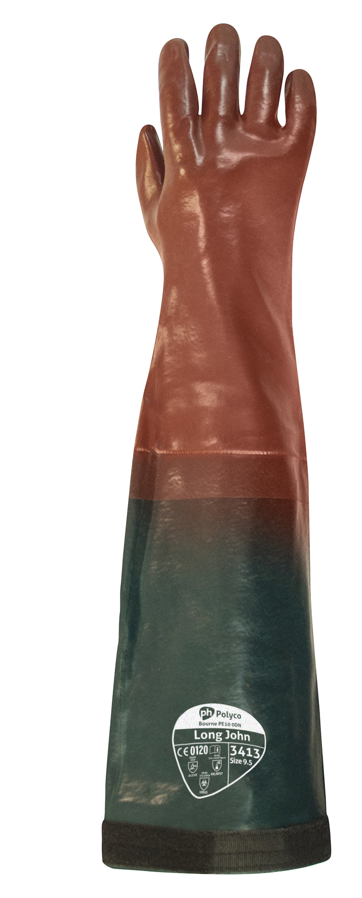 Long John PVC Coated Gauntlets 3413 - SafetyGloves.co.uk