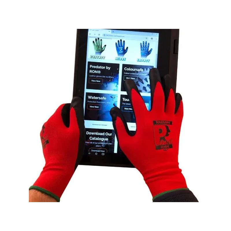 Predator Sensor TS1 Red Handling Gloves - SafetyGloves.co.uk