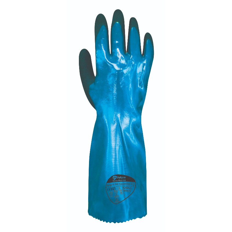 Polyco Grip It Oil Gauntlets GIOG1 - SafetyGloves.co.uk