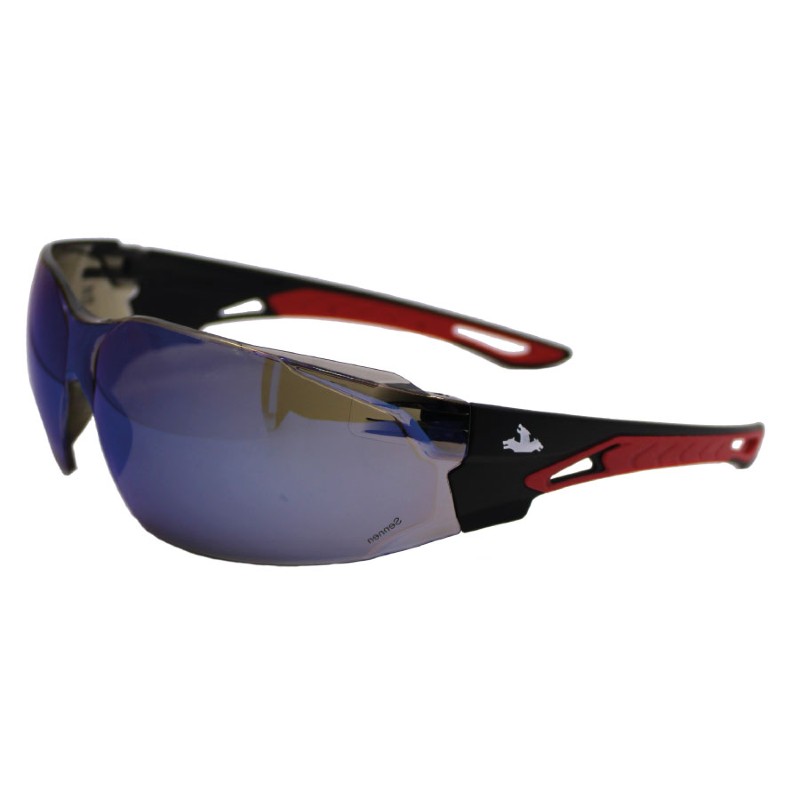 MCR Safety Sennen Blue Mirror Glasses - SafetyGloves.co.uk
