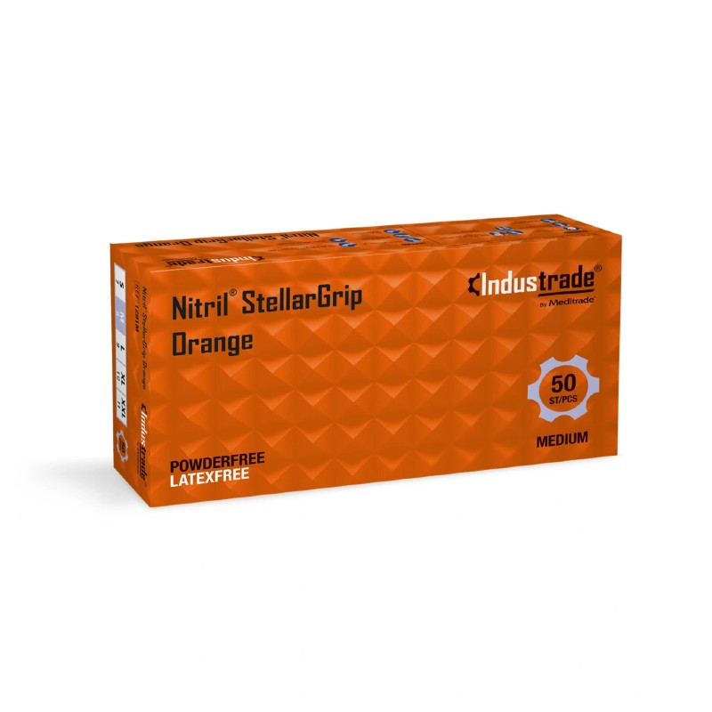 Meditrade StellarGrip Orange Gloves - SafetyGloves.co.uk