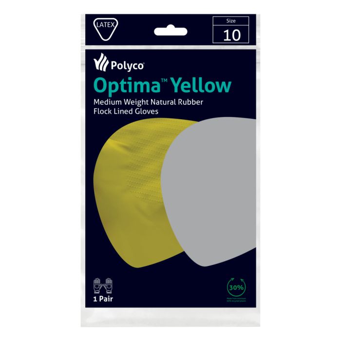 Polyco Optima Rubber Gloves (Yellow) - SafetyGloves.co.uk