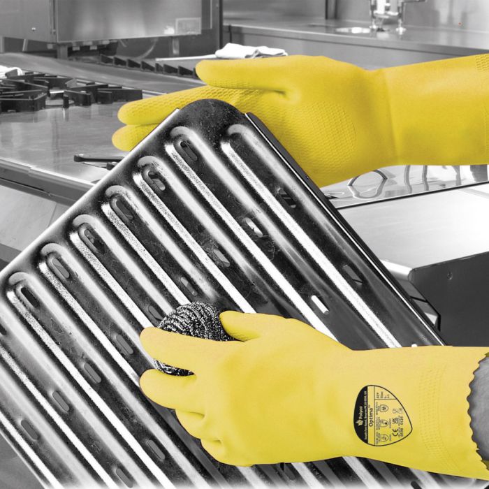 Polyco Optima Rubber Gloves (Yellow) - SafetyGloves.co.uk