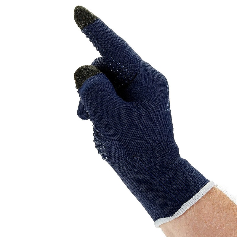 Supertouch Dotted-Palm Gloves (Navy) - SafetyGloves.co.uk