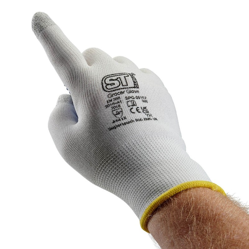 Supertouch Touchscreen Gloves (White) - SafetyGloves.co.uk