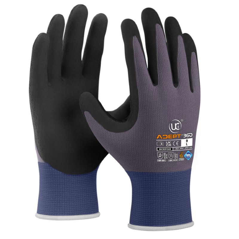UCi Adept 360 Microfoam Palm-Coated Gloves - SafetyGloves.co.uk