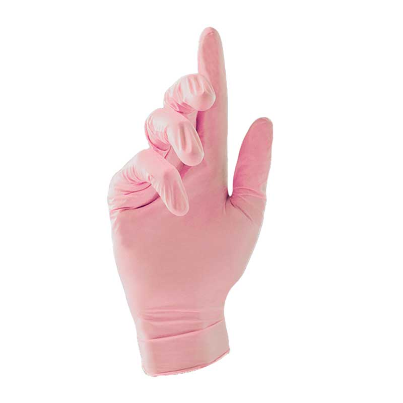Unigloves Pink Nitrile Exam Gloves - SafetyGloves.co.uk