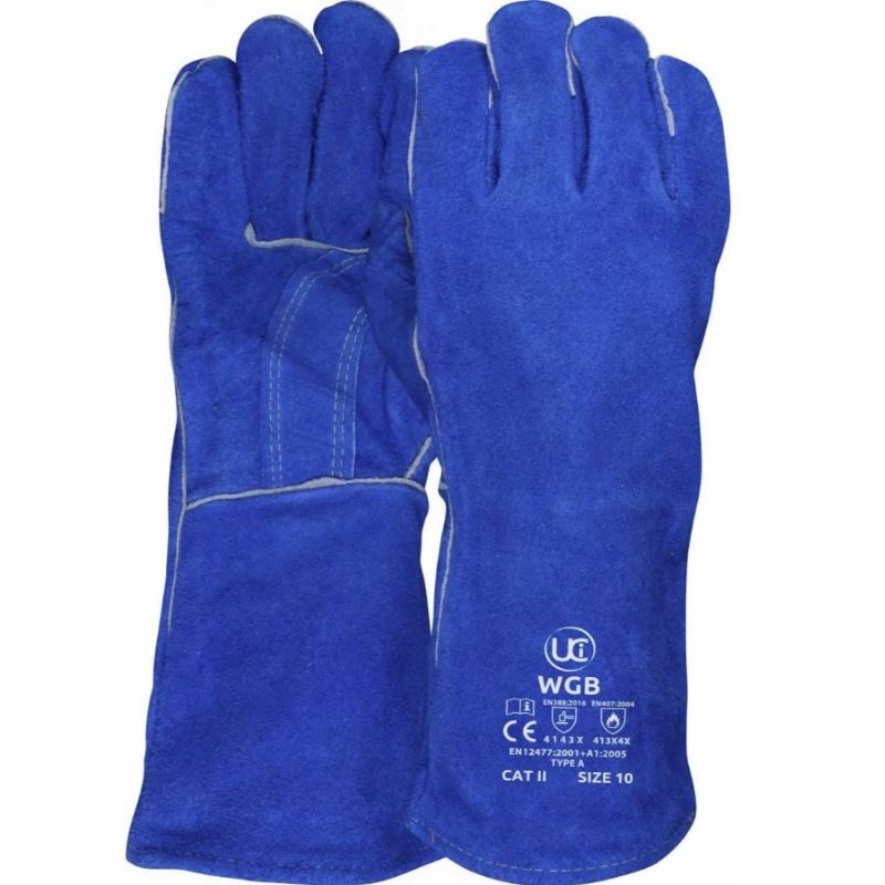 UCi WGB Premium Blue Welding Gauntlets - SafetyGloves.co.uk