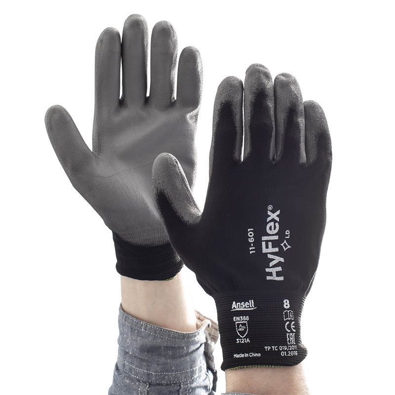 Ansell HyFlex 11-601 Palm-Coated Precision Work Gloves - SafetyGloves.co.uk