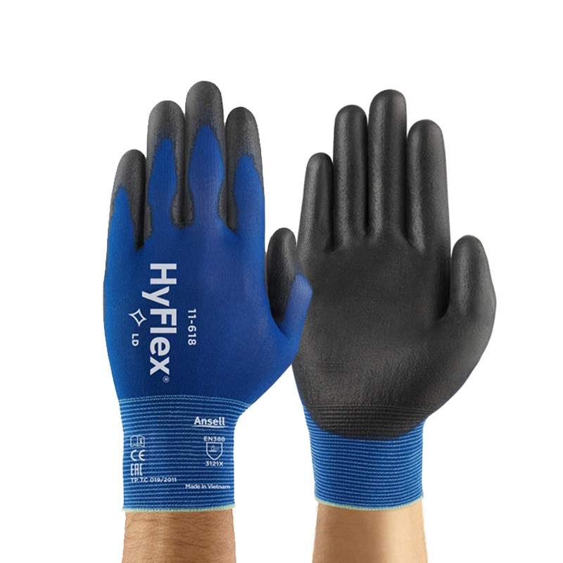 Ansell HyFlex 11-618 Light PU-Coated Gloves - SafetyGloves.co.uk