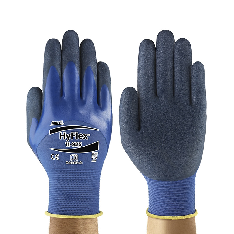 Ansell HyFlex 11-925 Double Nitrile-Coated Oil-Repellent Gloves - SafetyGloves.co.uk