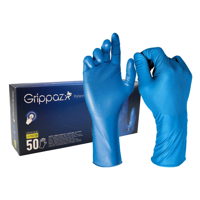 Grippaz 308 Strong Blue Disposables x50 - SafetyGloves.co.uk