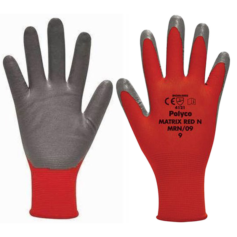 Polyco Matrix Red N Nylon Work Gloves MRN - SafetyGloves.co.uk