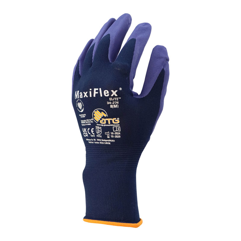 MaxiFlex Elite Palm-Coated Gloves 34-274 - SafetyGloves.co.uk