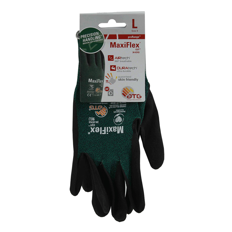 MaxiFlex Level 3 Cut Resistant Gloves 34-8743 - SafetyGloves.co.uk