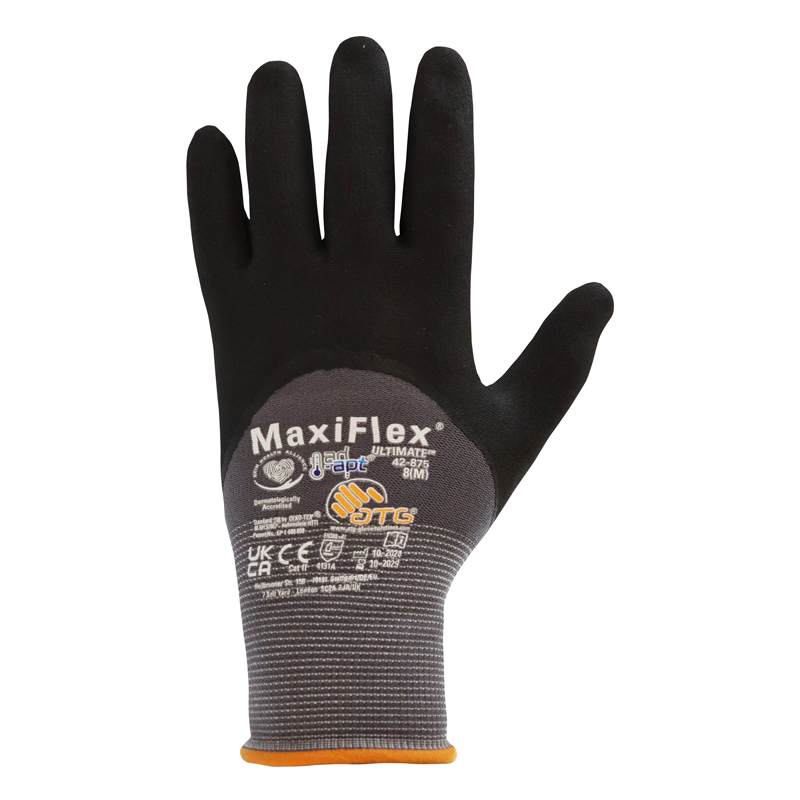 MaxiFlex Ultimate 3/4 Coated Gloves 42-875 - SafetyGloves.co.uk