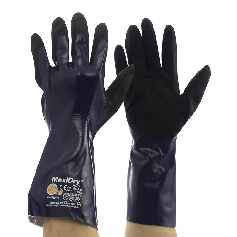MaxiDry Plus Chemical Resistant Gloves - SafetyGloves.co.uk
