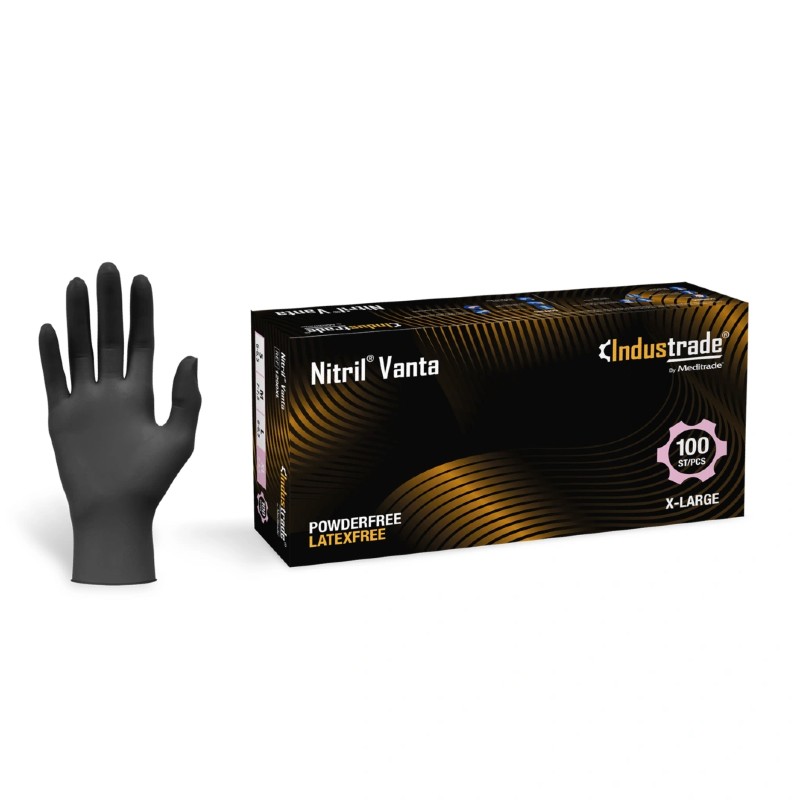 Meditrade Black Nitrile Disposables - SafetyGloves.co.uk
