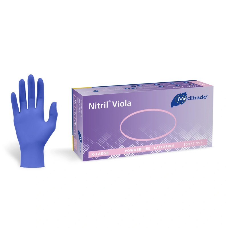Meditrade Purple Nitrile Disposables - SafetyGloves.co.uk