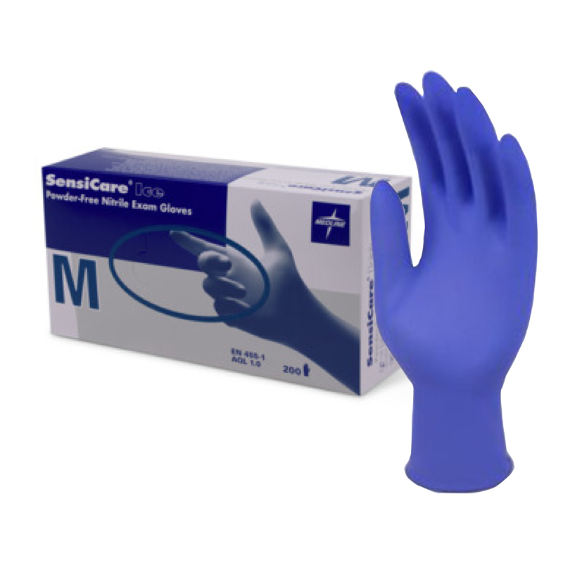 Medline SensiCare Ice Nitrile Gloves - SafetyGloves.co.uk
