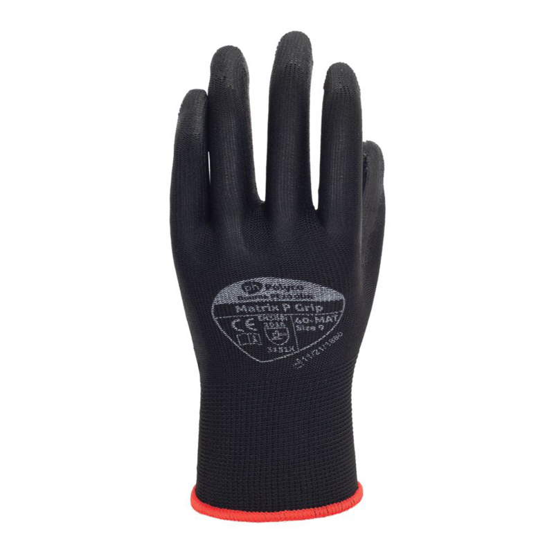 Polyco Matrix P Grip Black Safety Gloves - SafetyGloves.co.uk