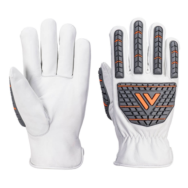Portwest A742 Impact Gloves (White) - SafetyGloves.co.uk