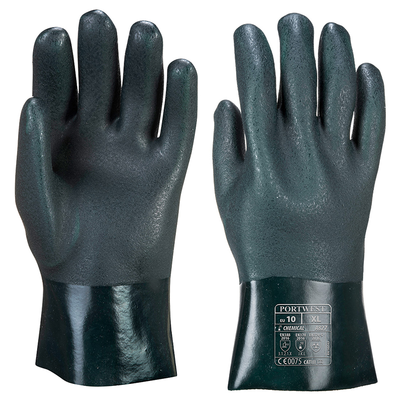 Portwest A827 27cm Chemical PVC Gauntlets - SafetyGloves.co.uk