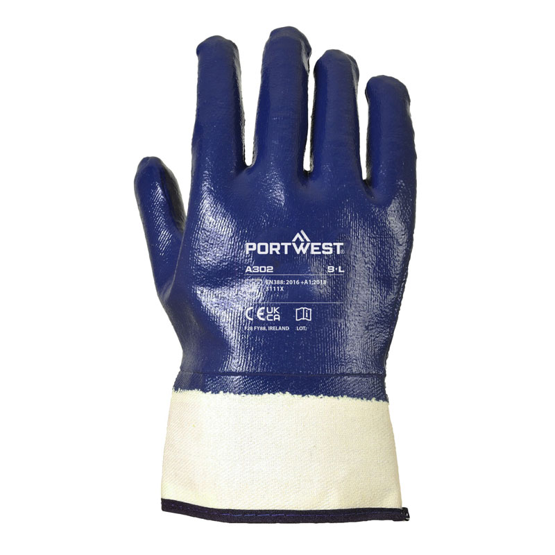 Portwest A302 Nitrile Dipped Gloves - SafetyGloves.co.uk