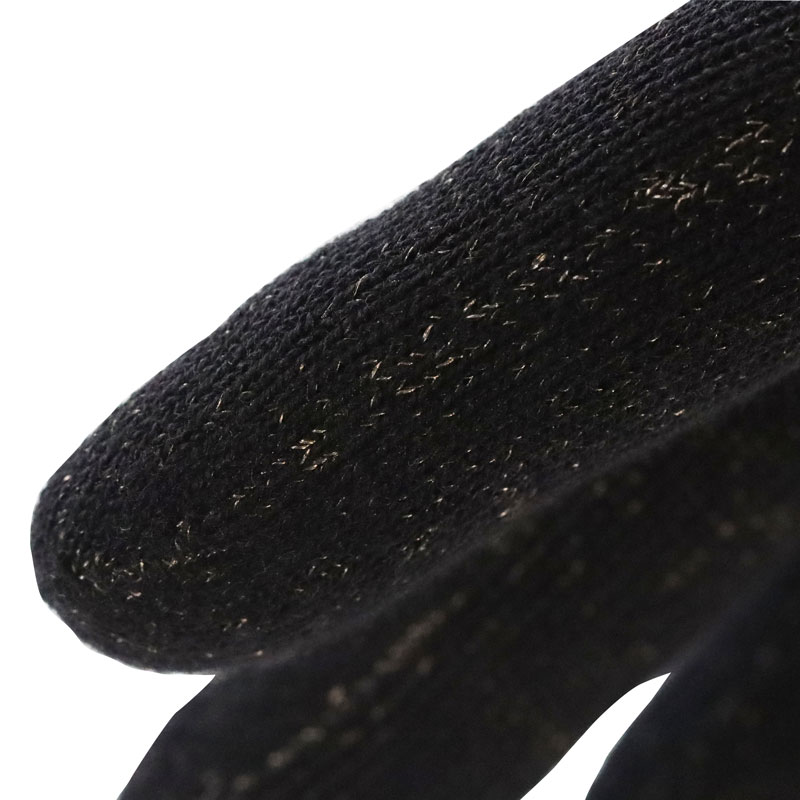 Deluxe Cotton Silver Thermal Gloves BLK - SafetyGloves.co.uk