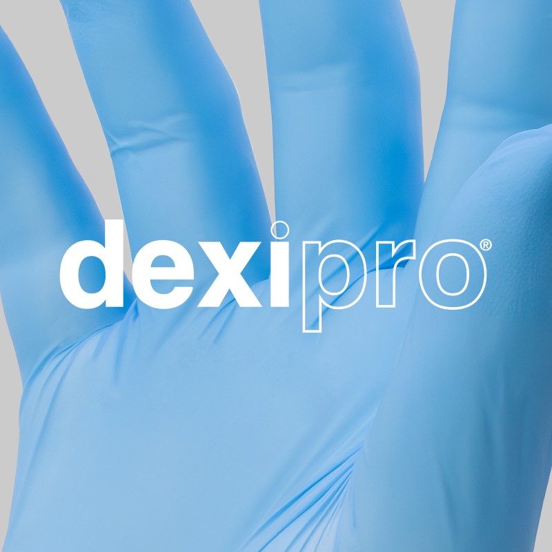 DexiPro Blue Nitrile Gloves Box of 100 - SafetyGloves.co.uk