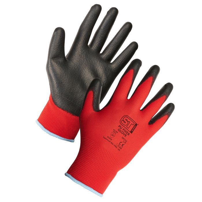 Supertouch 2872 Red PU Fixer Gloves - SafetyGloves.co.uk