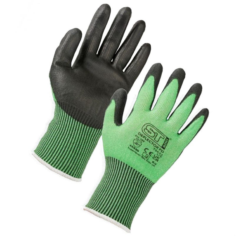 Supertouch Deflector PD Gloves (Green) - SafetyGloves.co.uk