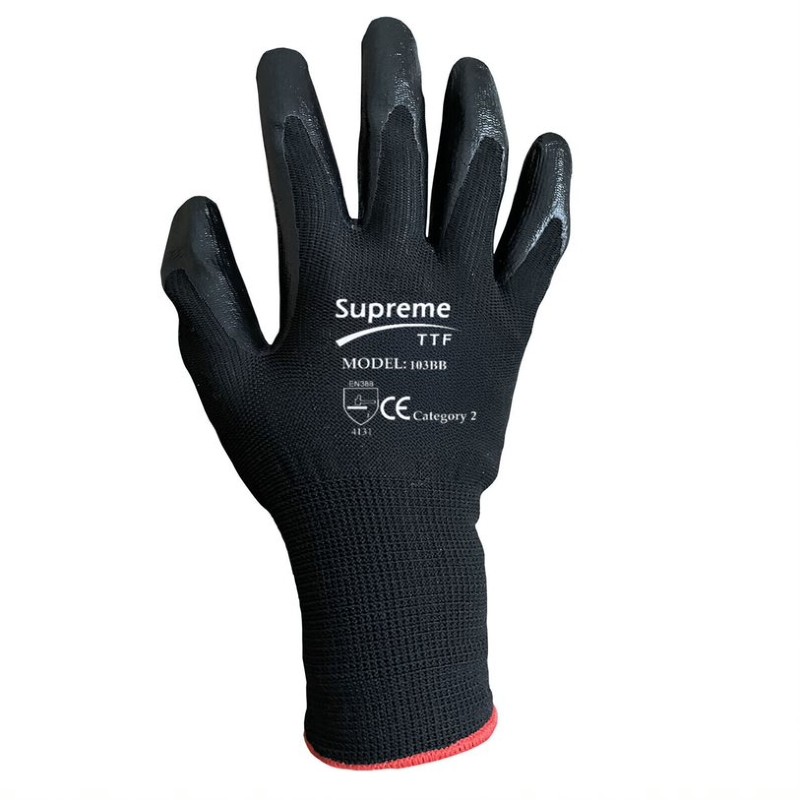 Supreme TTF 103BB Black Nitrile Gloves - SafetyGloves.co.uk