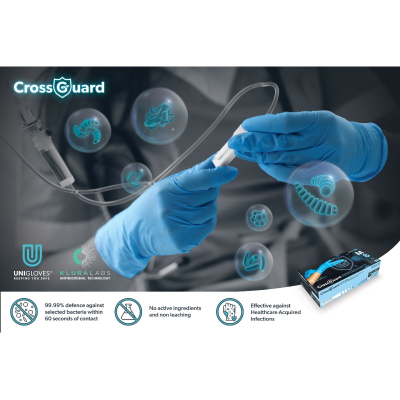 Unigloves CrossGuard GM010X Blue Gloves - SafetyGloves.co.uk
