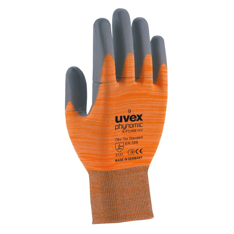 Uvex Detachable Finger Grip Gloves - SafetyGloves.co.uk