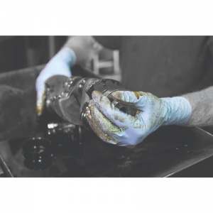 Polyco Finite Bodyguards Black Safety Gloves- Pack of 100 Gloves (50 ...